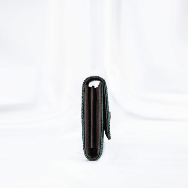 Vegan Women’s Wallet|Handwoven PETA Approved Agave|Teal